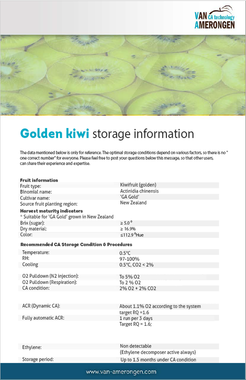 Kiwi storage | save up to 2x longer with Controlled atmosphere / Ultra low oxygen storage | Van ...